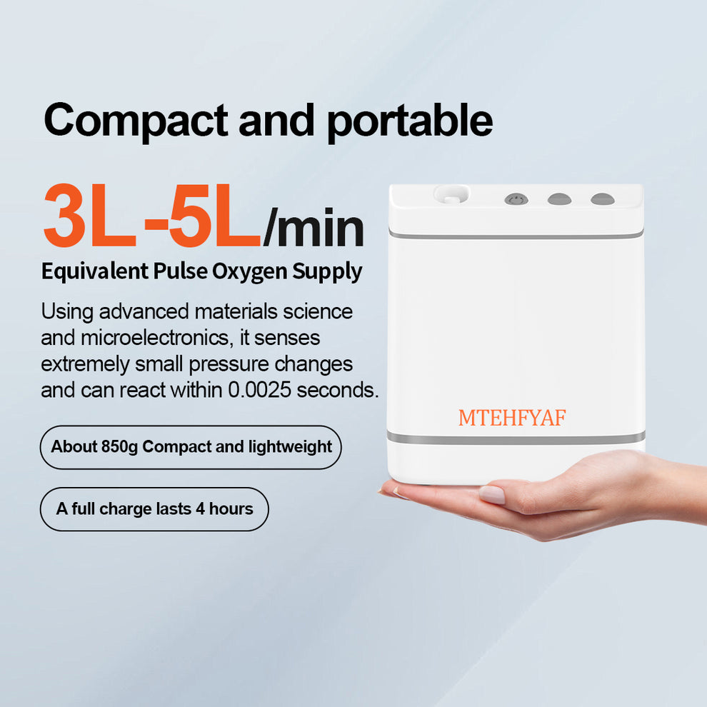 MTEHFYAF® Portable Oxygen Generator Silver Model - Best Smallest Porta ...